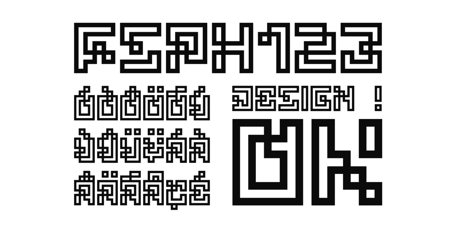 GRAJ is a minimalist, bitmap font. - Fontsphere