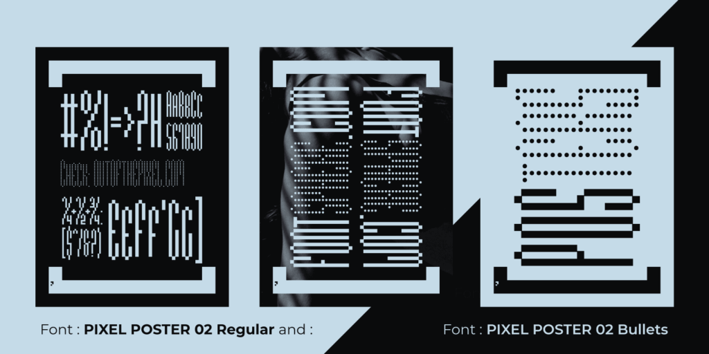 Pixel Poster 02 & Pixel Poster 02 Bullets - Fontsphere